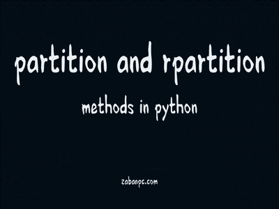 آموزش متدهای partition و rpartition در پایتون » زبان پی سی